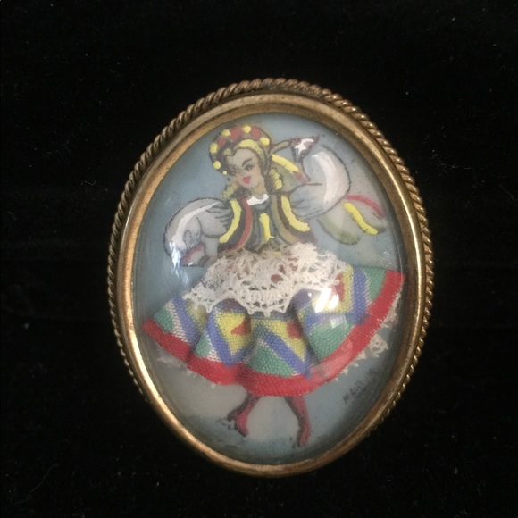 Jewelry | Rare Antique French Depose Dancing Lady Brooch | Poshmark